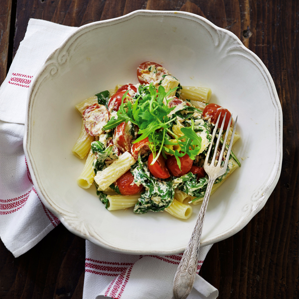 Pasta med ricotta og cherrytomater - Galbani