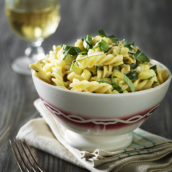 Fusilli med porre, zucchini og gorgonzola - Galbani